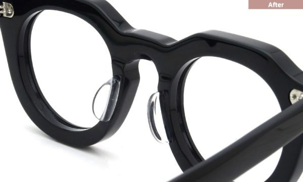 パット加工事例 No.298 Lesca TORO col.5(BLACK)に溶着式クリアパット・大の場合 ポンメガネ